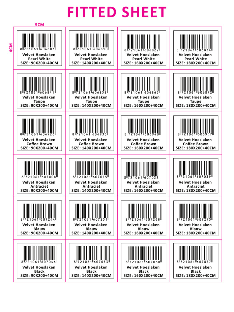 Barcode 88-2 Fitted Sheet | PDF