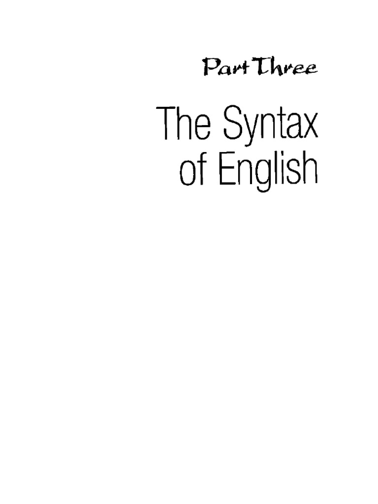 1-1-An Introductory English Grammar-p3-Syntax | PDF 1-1-An Introductory English Grammar-p3-Syntax | PDF
