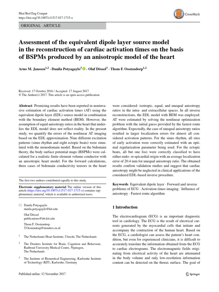 Assessment_of_the_equivalent_dipole_layer_source_m | PDF | Ventricle ...