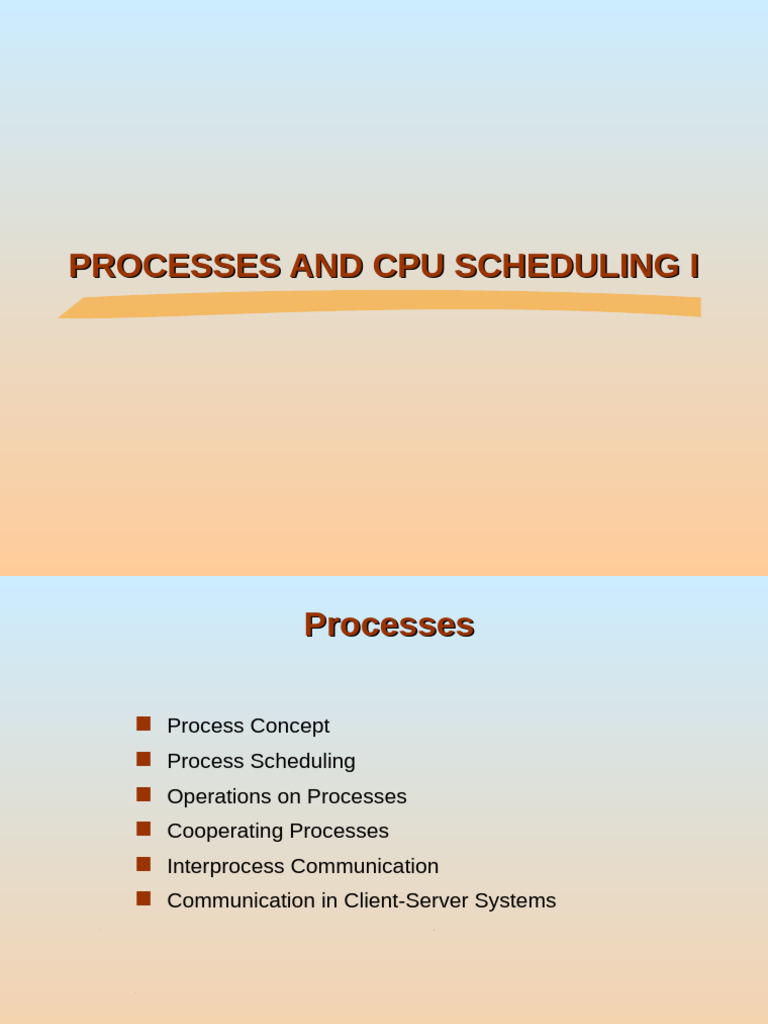 Session 2a - Processes | PDF | Process (Computing) | Scheduling (Computing)