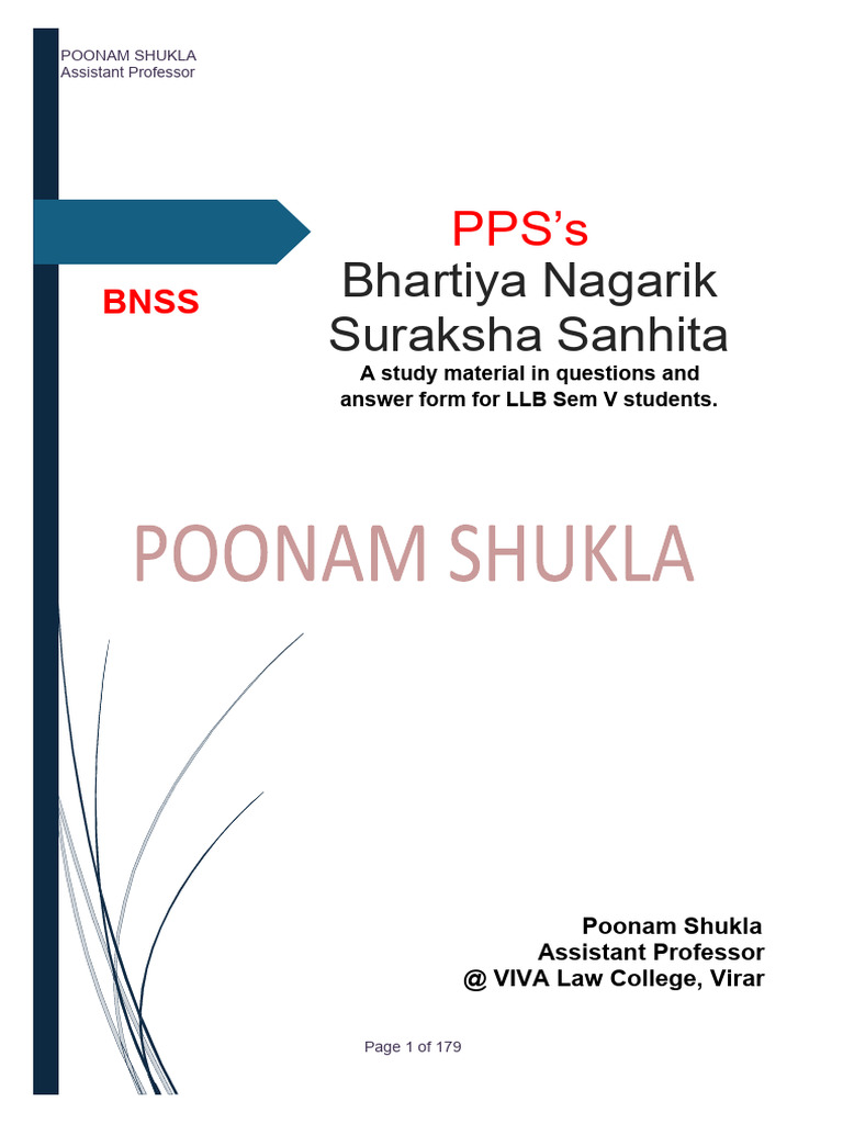 Bnss Act Q & A Form Notes | PDF | Prosecutor | Supreme Courts