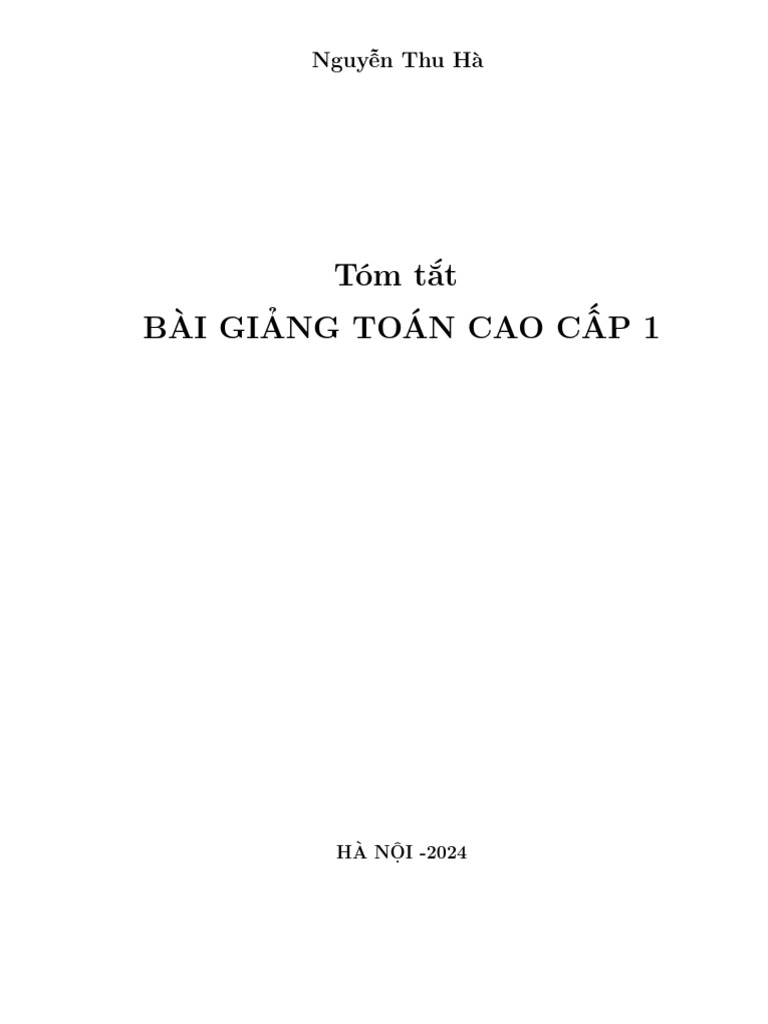 Tomtat BaigiangTCC1-GV Nguyenthuha | PDF