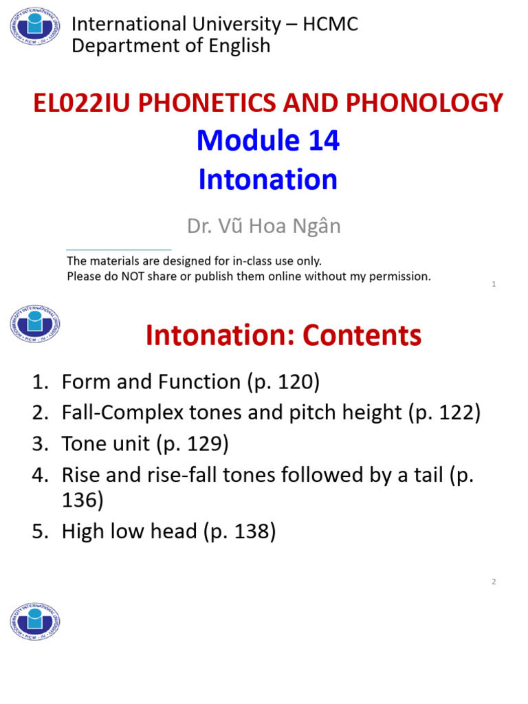 Understanding English Intonation Patterns | PDF | Tone (Linguistics) | Stress (Linguistics)