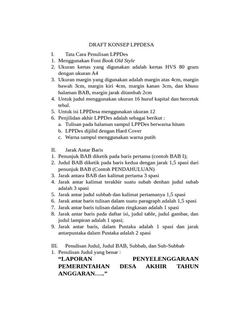 Draft Konsep Lppdesa-1 | PDF
