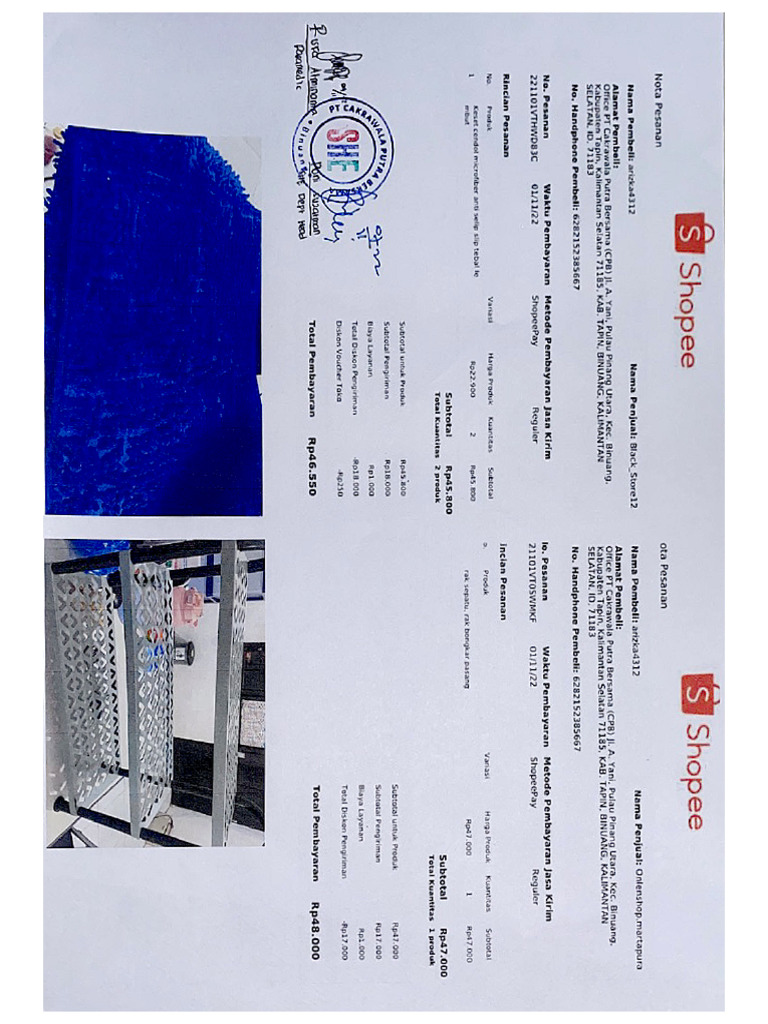 Deklar keset rak sepatu | PDF