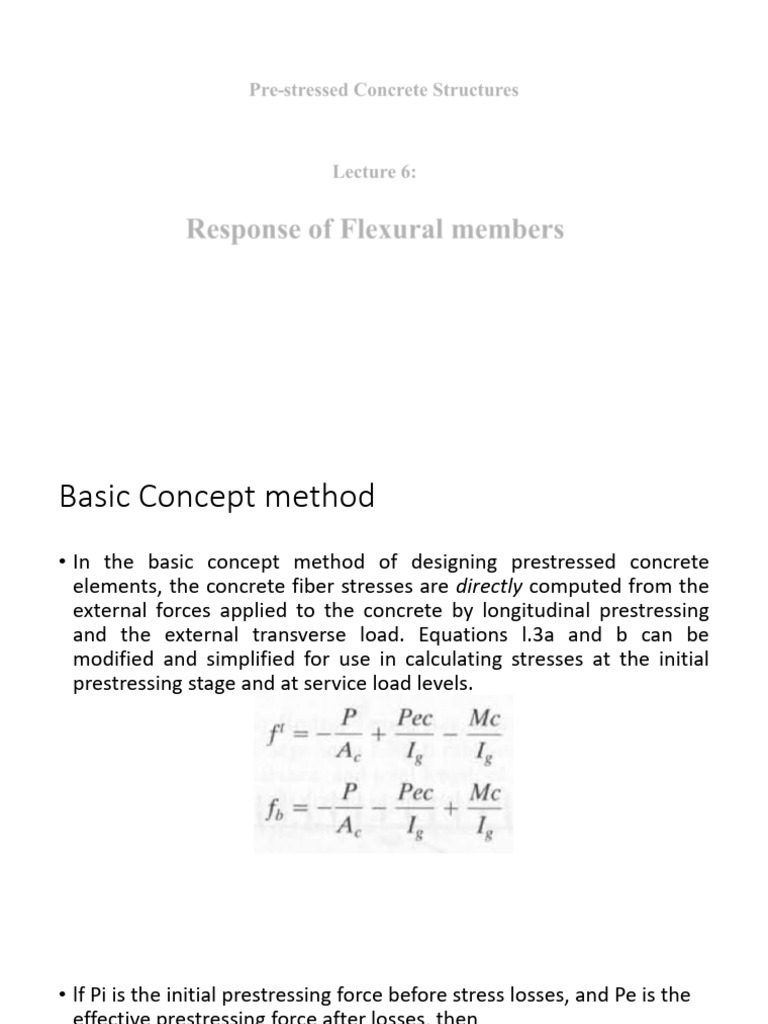 Lecture 7 - Flexural Member Response | PDF | Stress (Mechanics ...