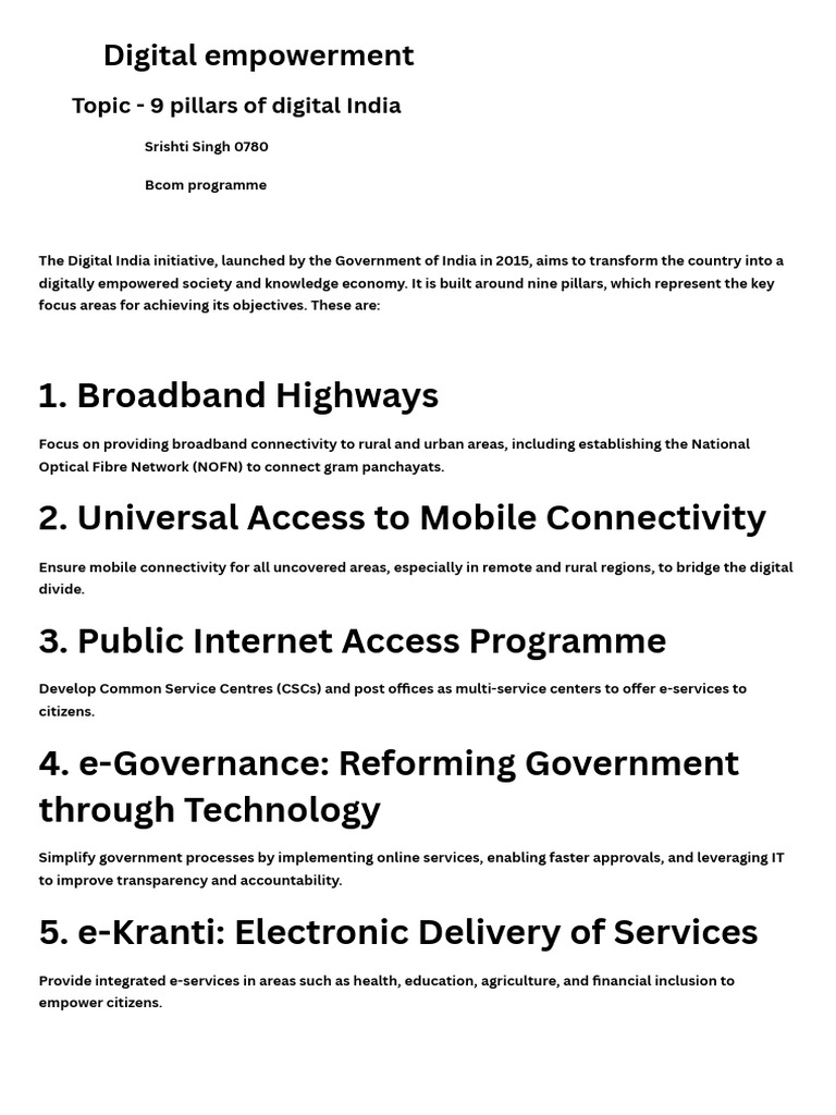 The Digital India Initiative, Launched by The Government of India in ...