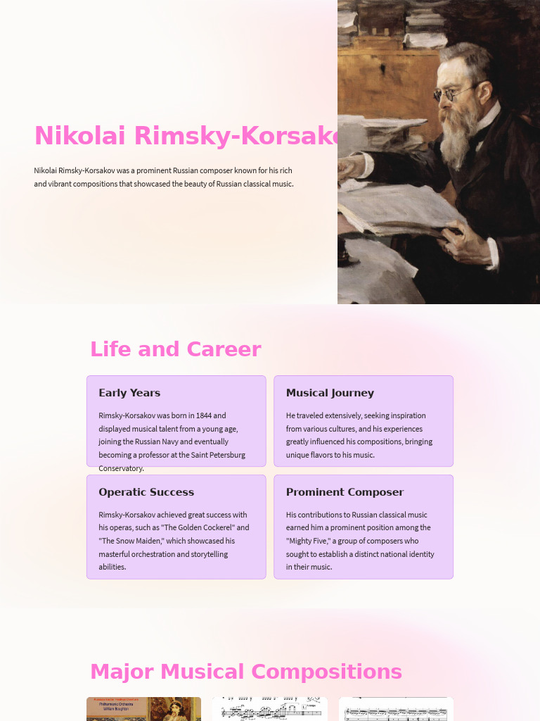Nikolai Rimsky-Korsakov: Russian Composer | PDF | Performing Arts ...