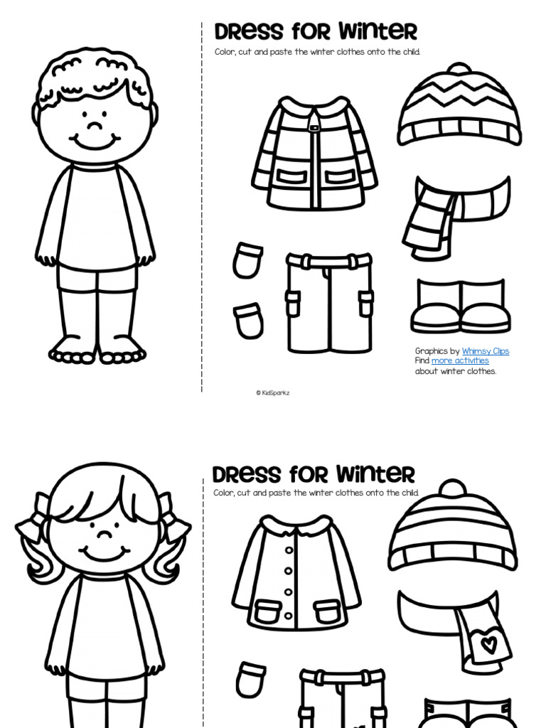 Winter Clothes Activity for Kids | PDF
