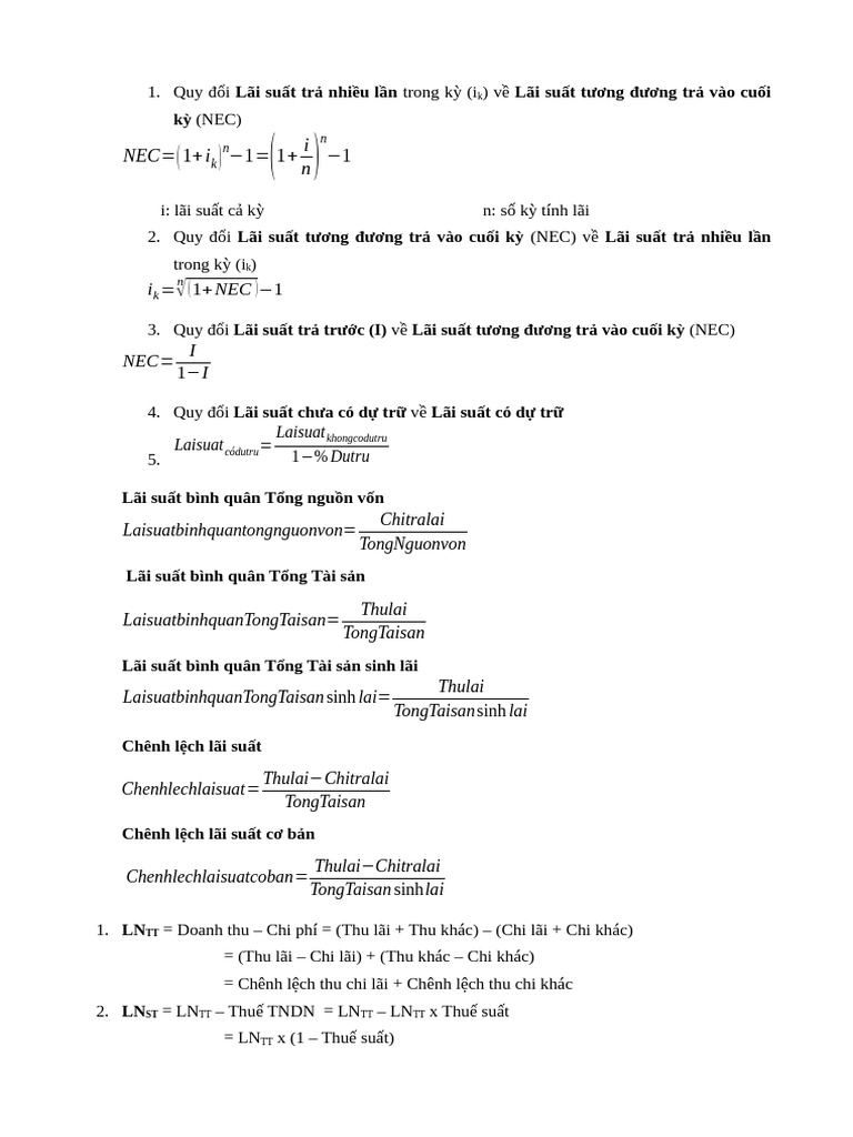 Công TH C NHTM | PDF
