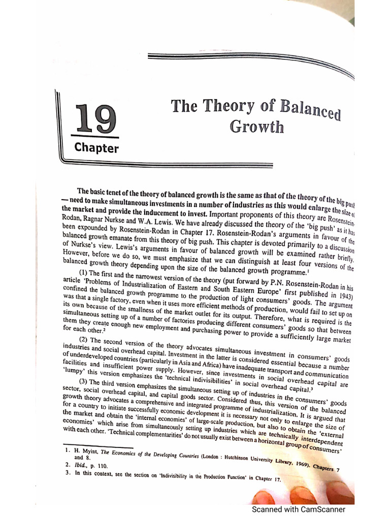 Balanced Growth Theory | PDF