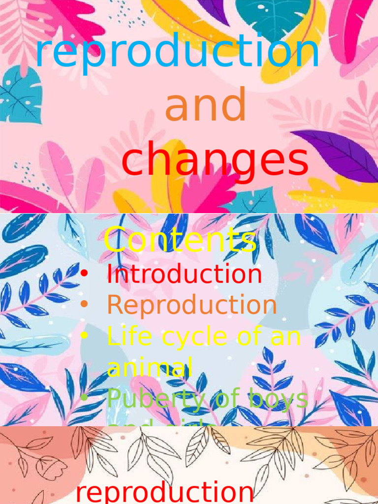 Reproduction and Changes | PDF