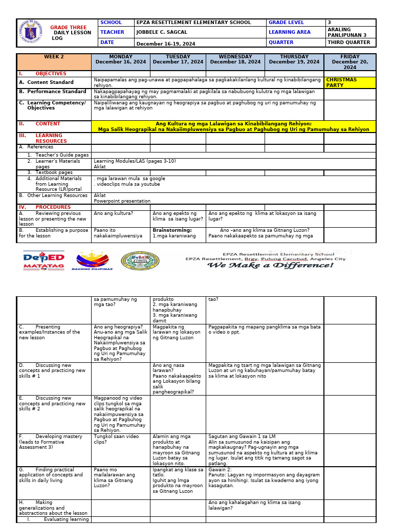 DLL-ARPAN-3-Q3-WEEK-2 2024 | PDF