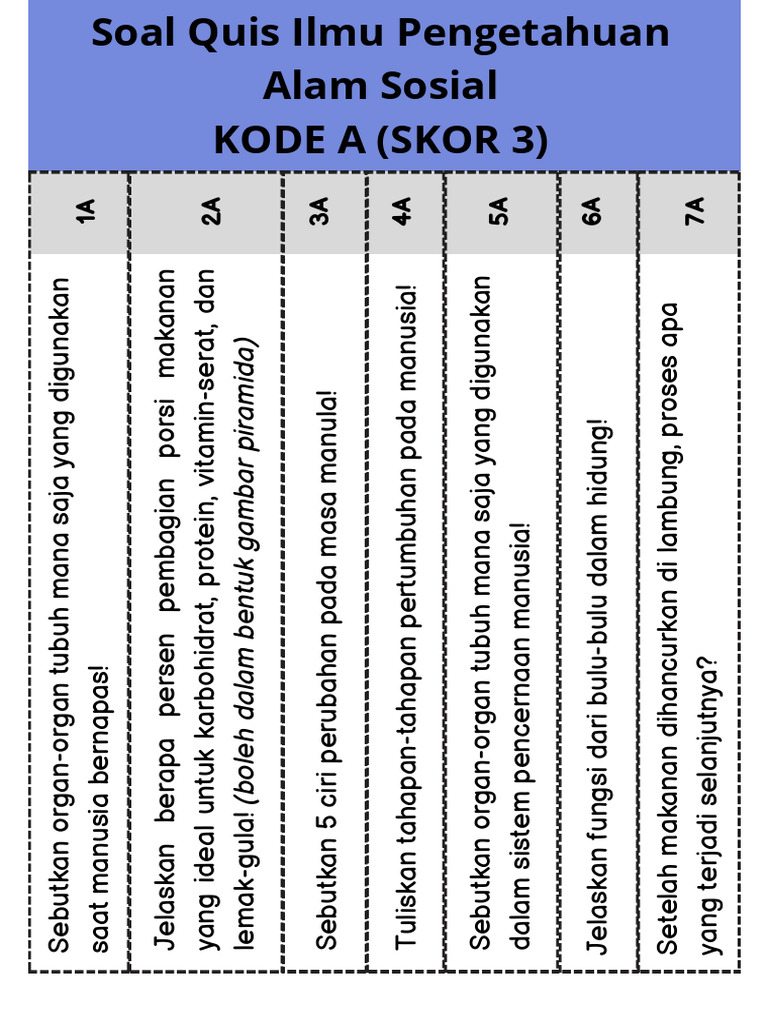 Soal Kuis Ipas | PDF