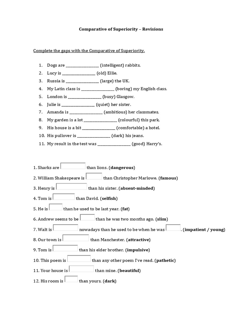 Comparative of Superiority_Revisions | PDF