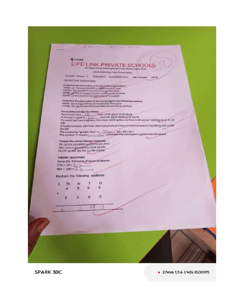 Fatimat Exam Paper | PDF