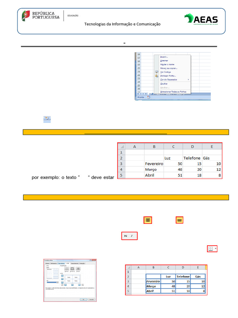 Ficha de trabalho 1 - TIC | PDF