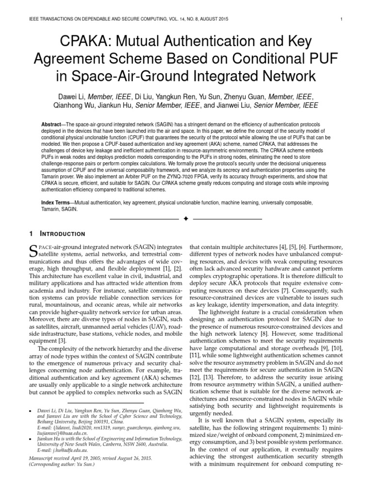 CPAKA_Mutual_Authentication_and_Key_Agreement_Scheme_Based_on_Conditional_PUF_in_Space-Air ...