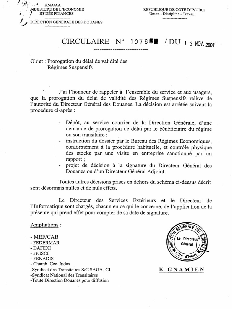 3353 (1) Prorogation Du Délai de Validité Des Régimes Suspensifs | PDF