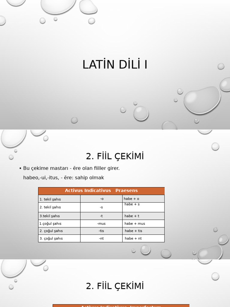 DTCF, Latince Ders Notları. 5. Hafta | PDF