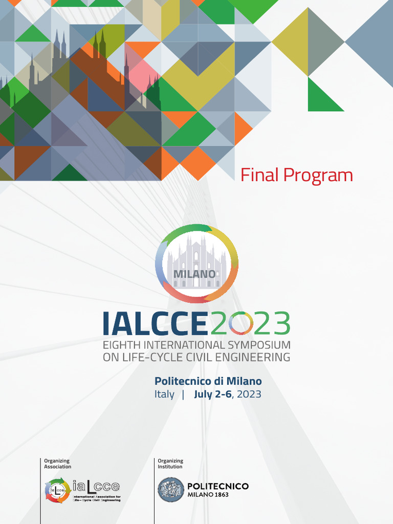 IALCCE 2023 Final Program Overview | PDF | Milan | Infrastructure