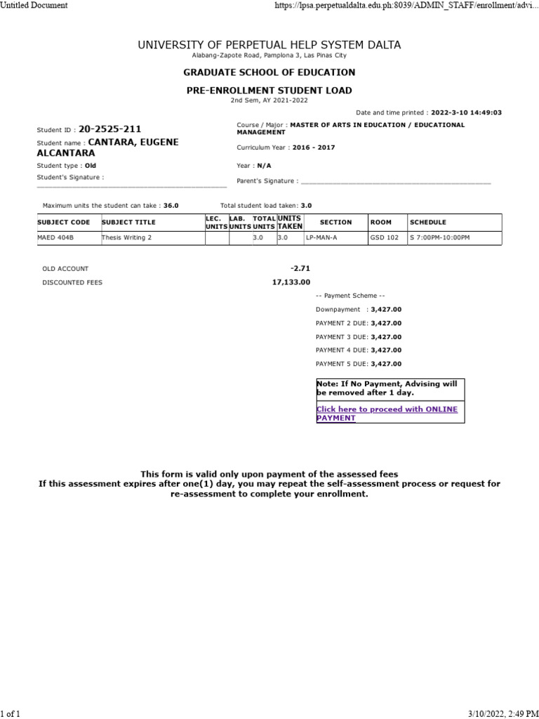 MAED Enrollment Details 2021-2022 | PDF