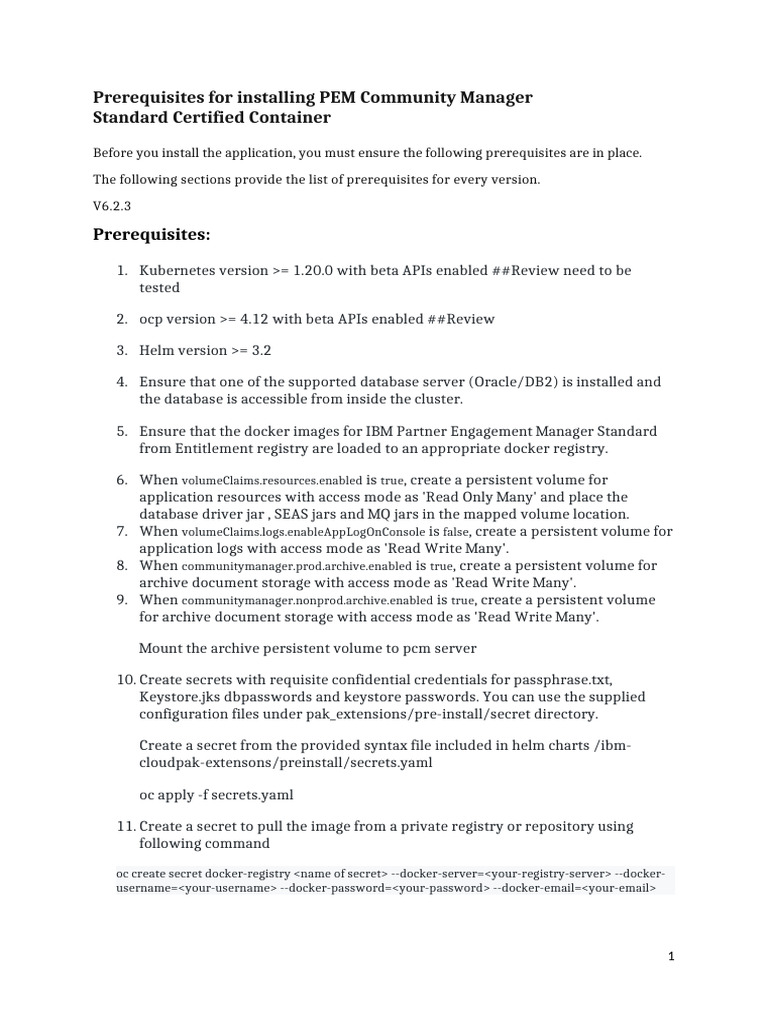 PCM Rhocp Deployment Doc | PDF | Databases | Ibm Db2