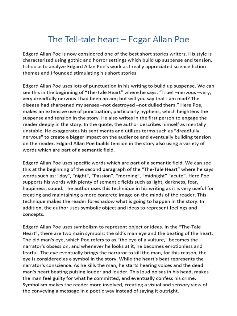 The Tell-Tale Heart - Edgar Allan Poe | PDF | Edgar Allan Poe
