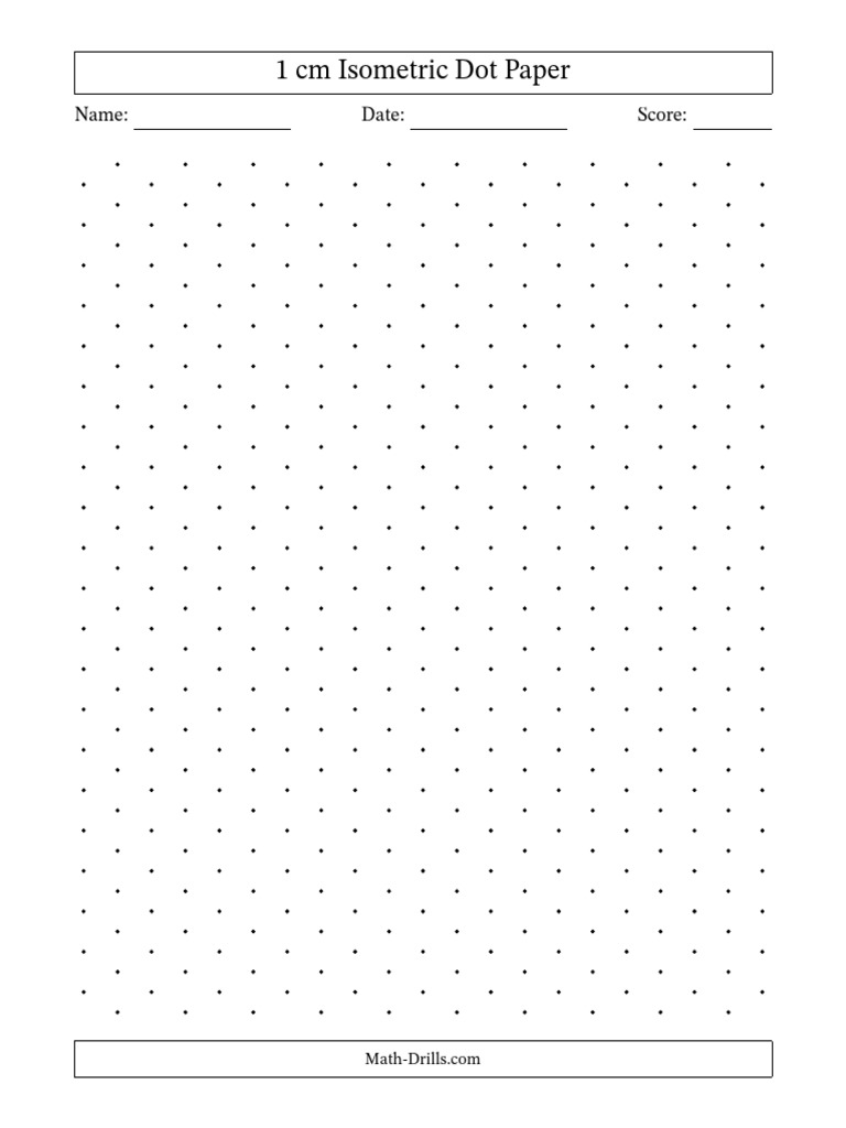 Isometric Dot Paper 1 Cm Black.1708617389 | PDF