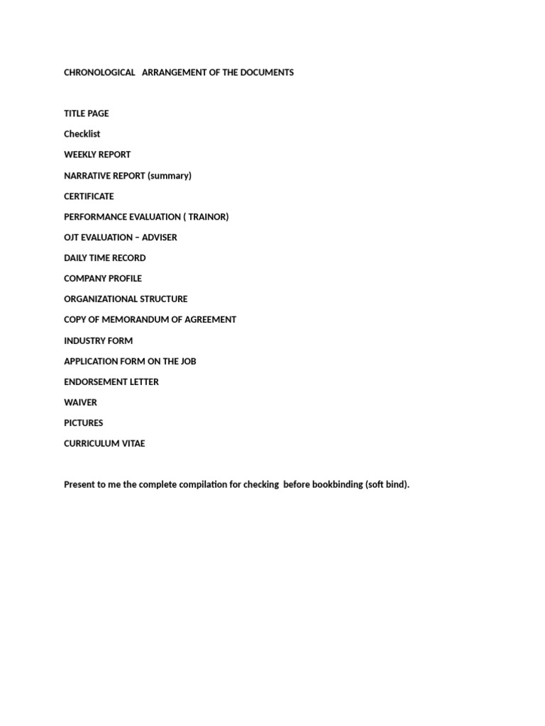 Chronological Arrangement of The Documents | PDF