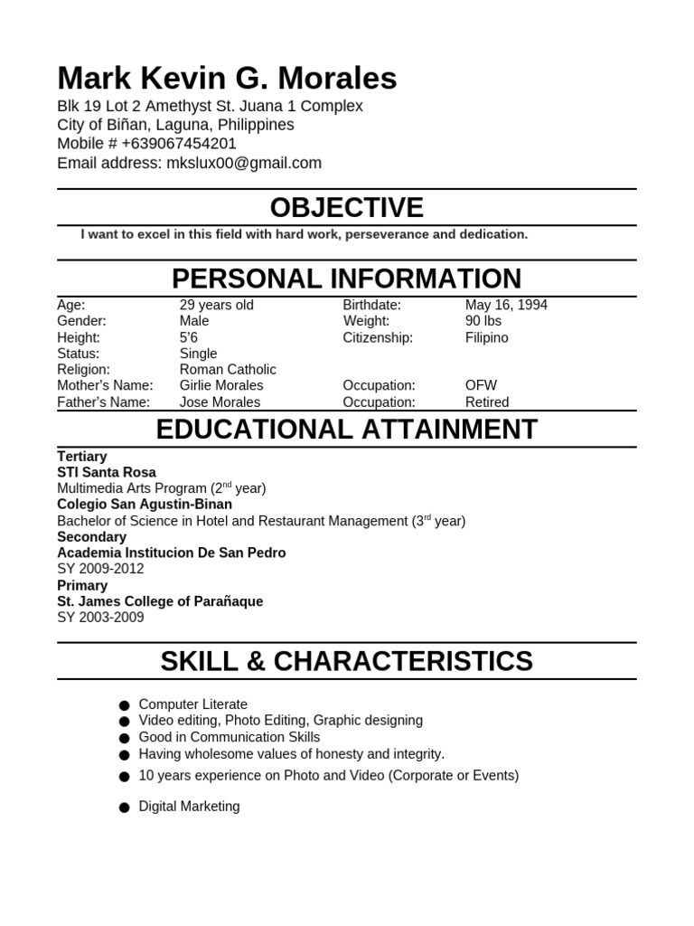 Kevin Morales Resume | PDF