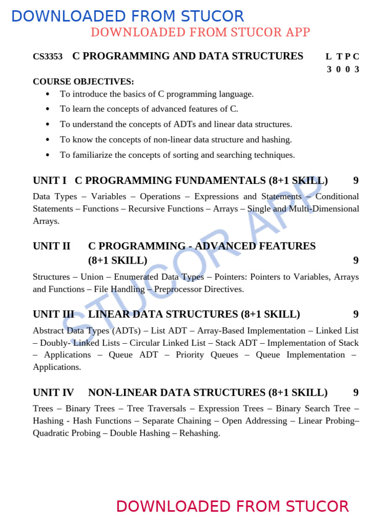 Cds Full Notes | PDF | Object Oriented Programming | Queue (Abstract ...