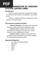 Nottingham Sensory Assessment Guide | PDF | Senses | Somatosensory System