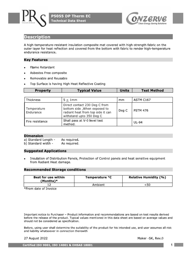 P5055 DP Therm | PDF