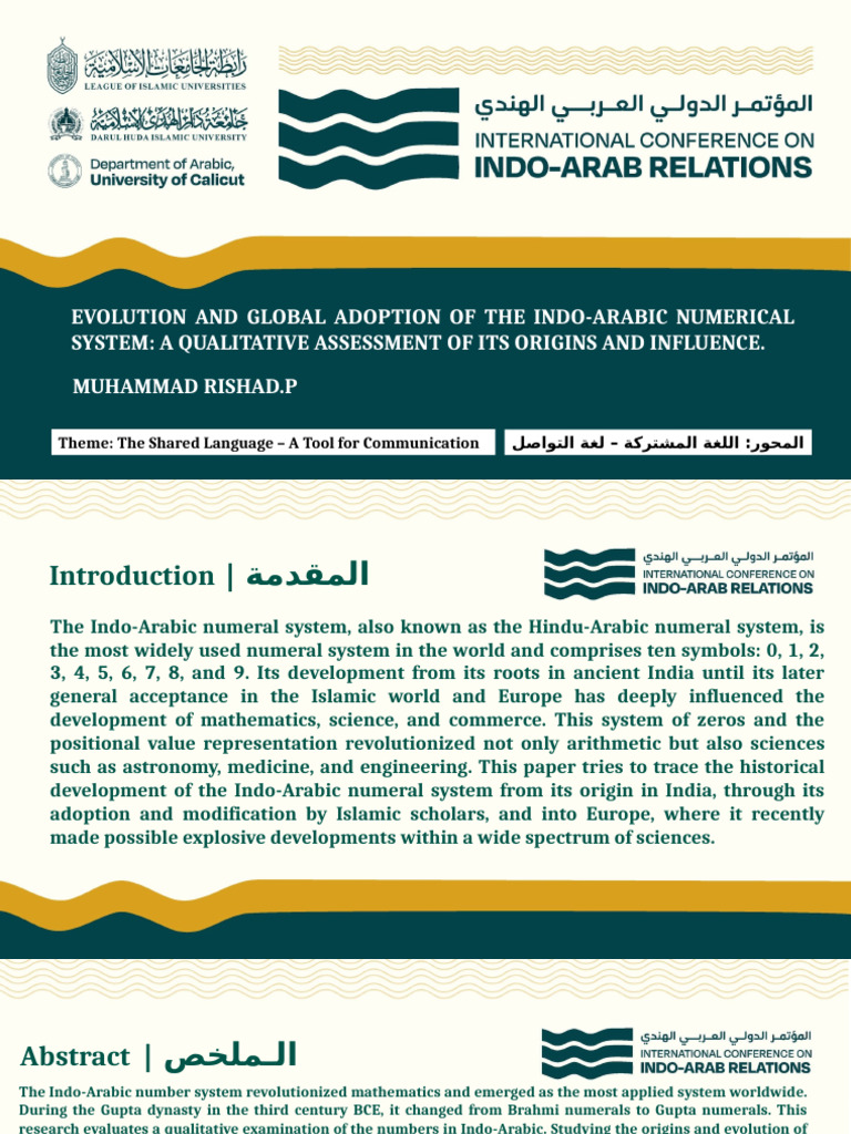 INDO ARAB ((Ppt Template)) (2) | PDF | Mathematics | Science