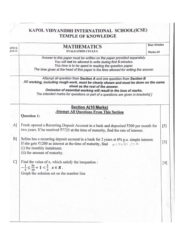 2023 - Kapol Vidyanidhi International School EC01 | PDF