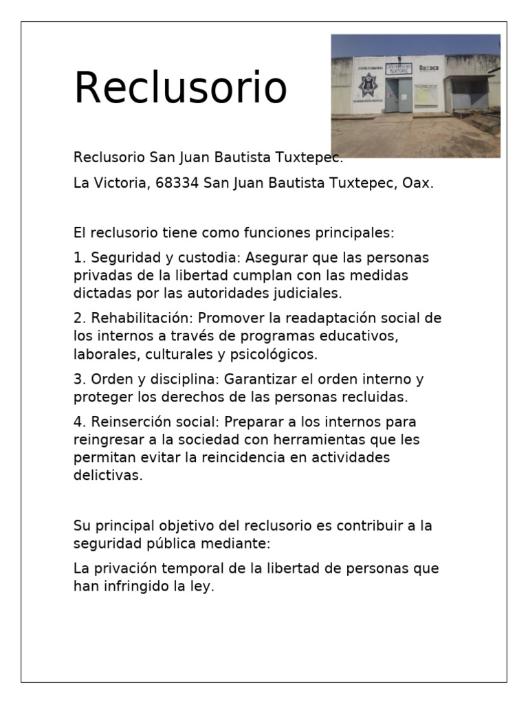 Reclusorio 101 | PDF | Prisión | Corrupción política