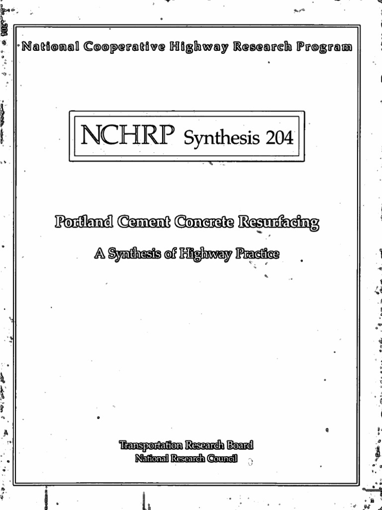 Nchrp Syn 204 | PDF | Road Surface | Structural Engineering
