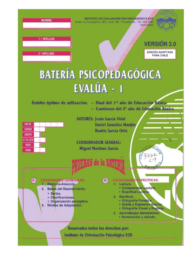 Evalua 1 Cuadernillo | PDF