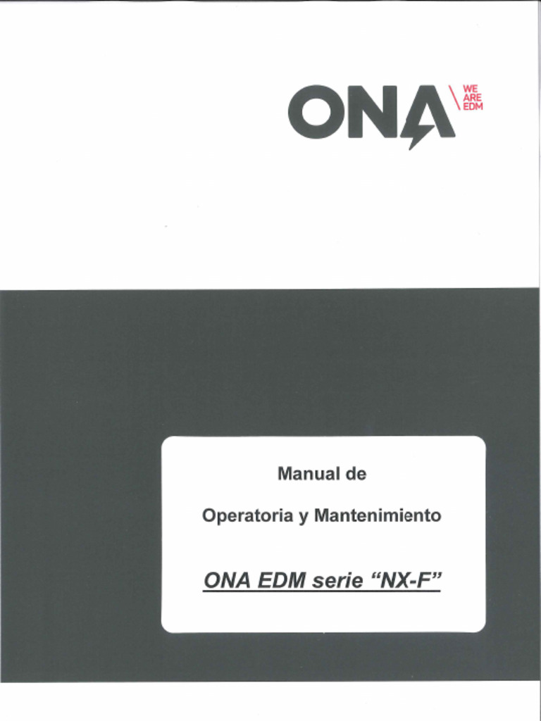 ONA NXF Manual de Operatoria y Mantenimiento | PDF | Filtración | Bomba