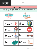 Ay Sound Words - Phonics Sounds | PDF