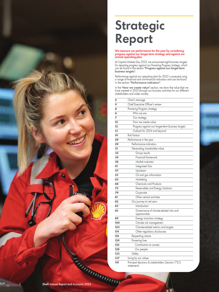 Shell 2023 Strategic Report Overview | PDF | Natural Gas | Renewable Energy