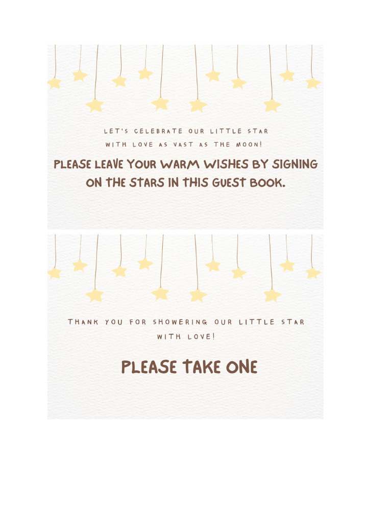 Baby Shower Table Labels | PDF