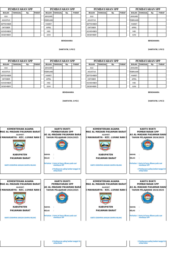 Kartu SPP | PDF