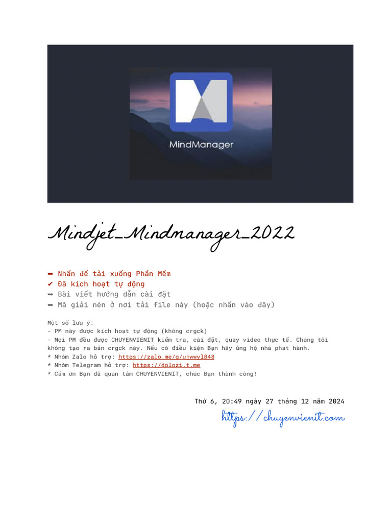 Mindjet Mindmanager 2022 10514 Chuyenvienit 20 49 | PDF