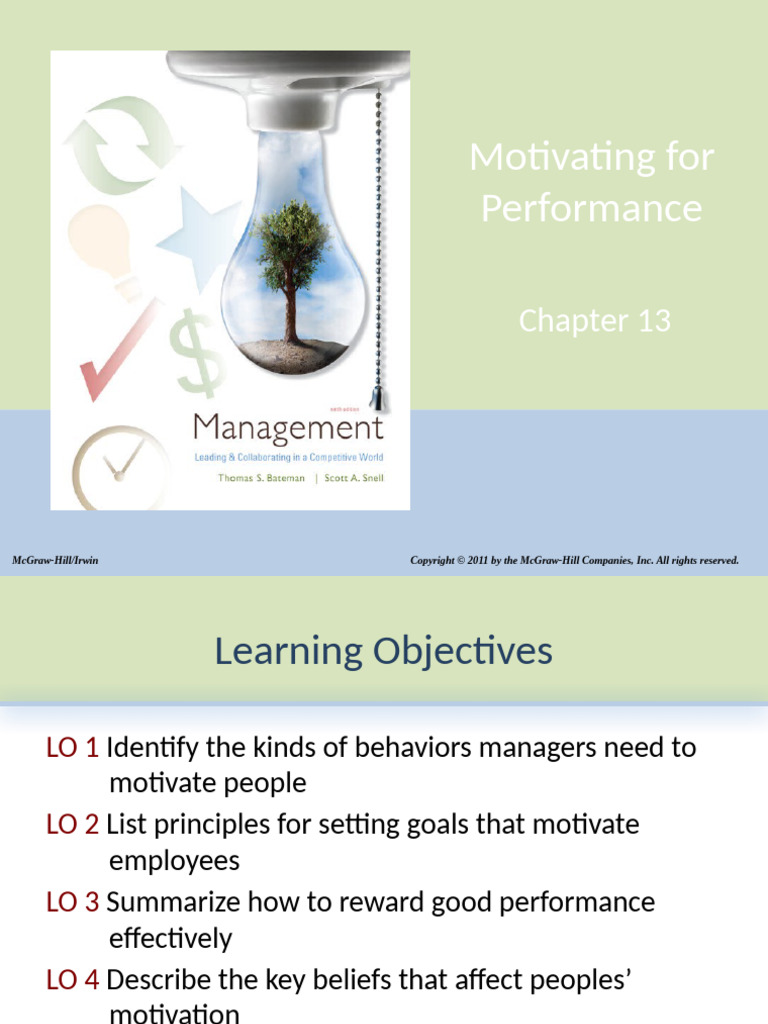 Bateman Chap 013 Motivation | PDF | Reinforcement | Motivation