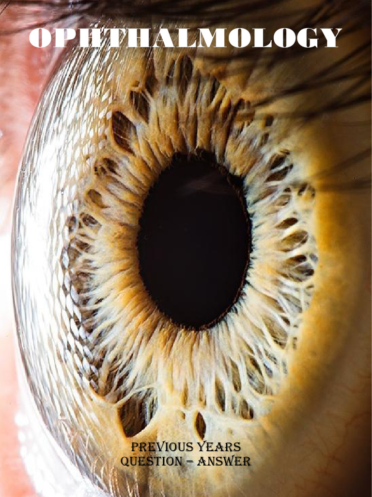 Ophtha Previous Year Solved | PDF | Cornea | Epithelium