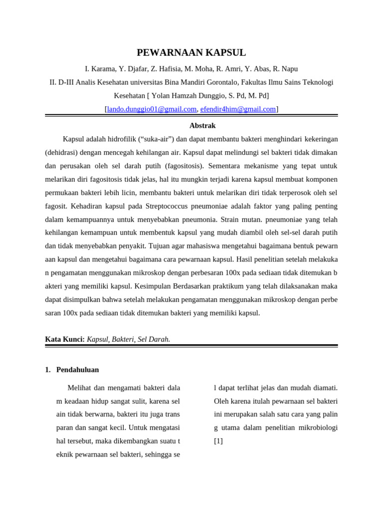 Jurnal Viii Pewarnaan Kapsul | PDF