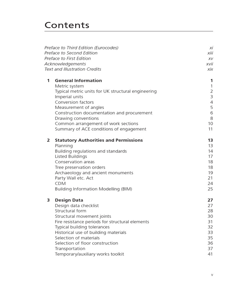 Structural Engineer's Pocket Book Eurocodes - (Table of Contents) | PDF | Beam (Structure) | Bending