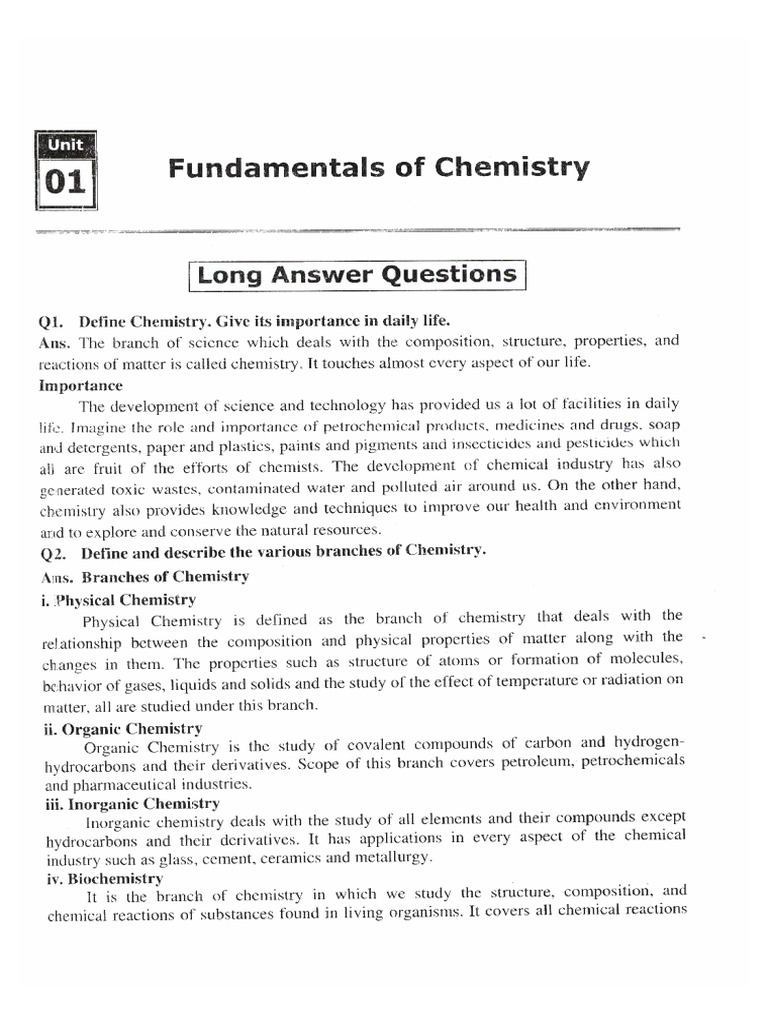 CHAPTER 1 Long Question | PDF